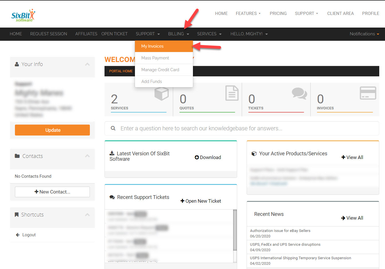 Billing and Invoicing FAQ - Knowledgebase - SixBit Software